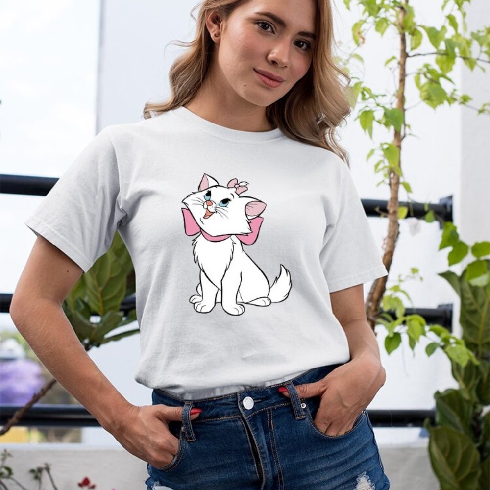 Aristock Ats White Kawaii Disney Mary Cat Harajuku Cl… - Gem